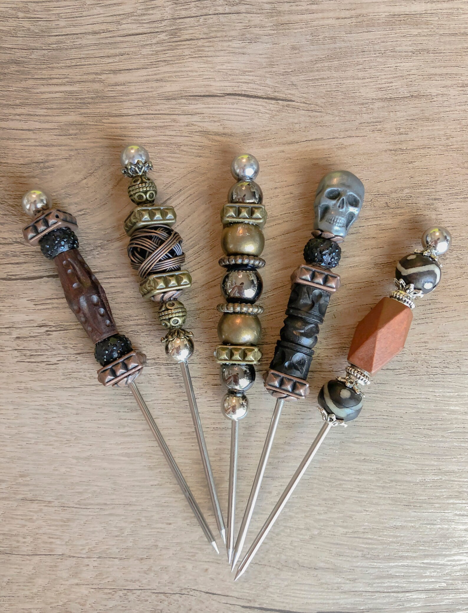 Skull/wood/steampunk Cigar Pick Cigar Poker Cigar Stick | Etsy