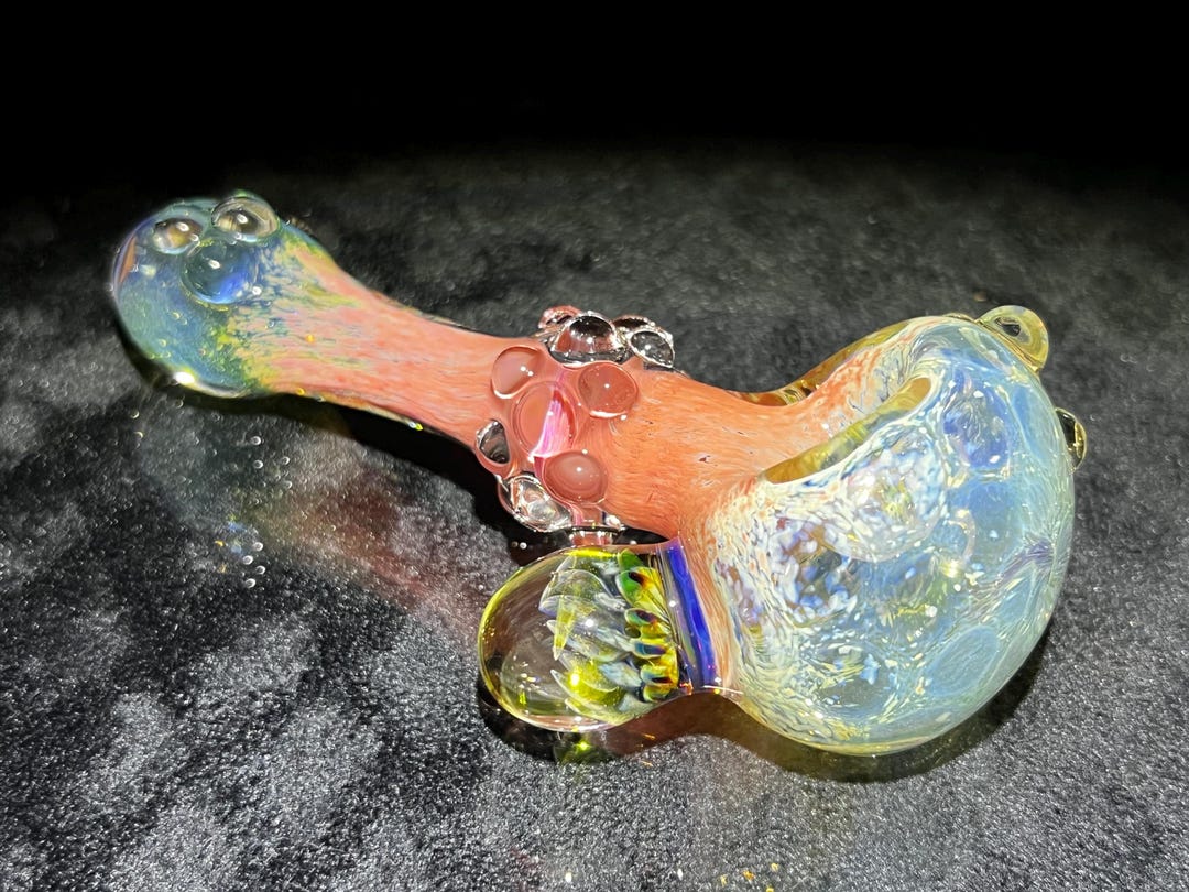 Sparkling Color Changing Hand Pipe Ins Ghostly Blue/greens and Sunset ...