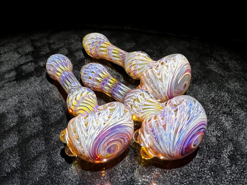 Thick Color Changing Glass Pocket Pipe in Transparent Purples With ...