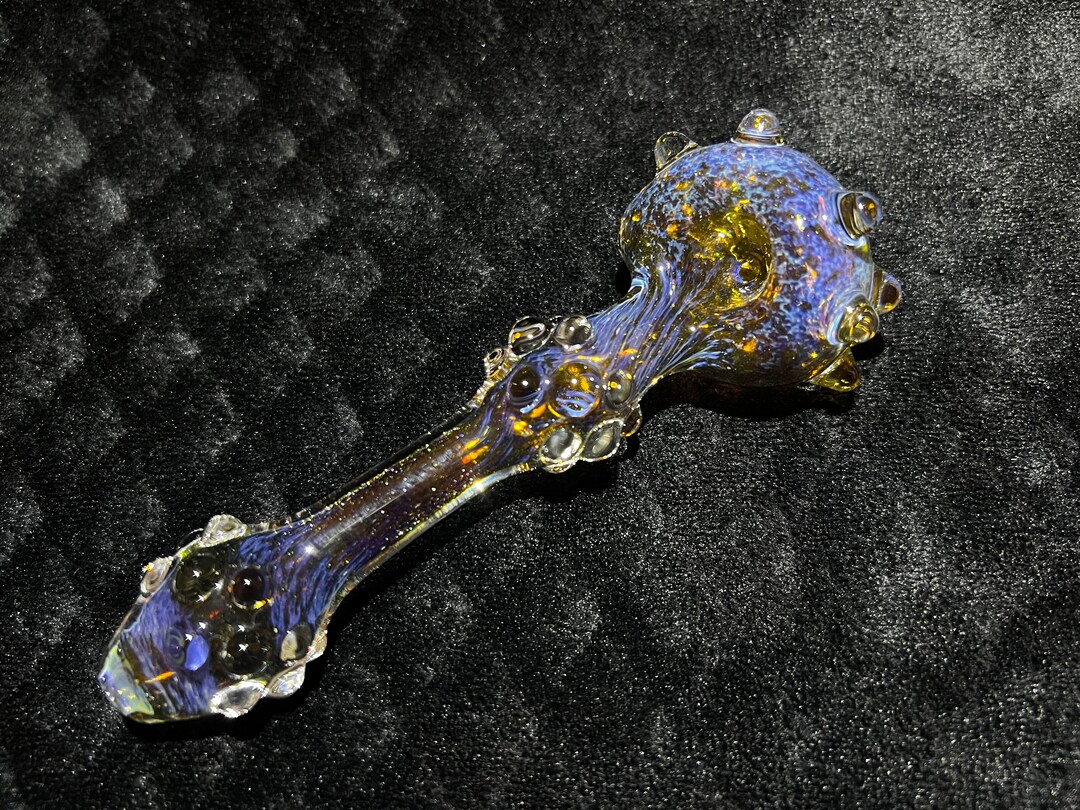 Mysterious Dark and Sparkling Hand Pipe With Hints of Fume and Studded ...