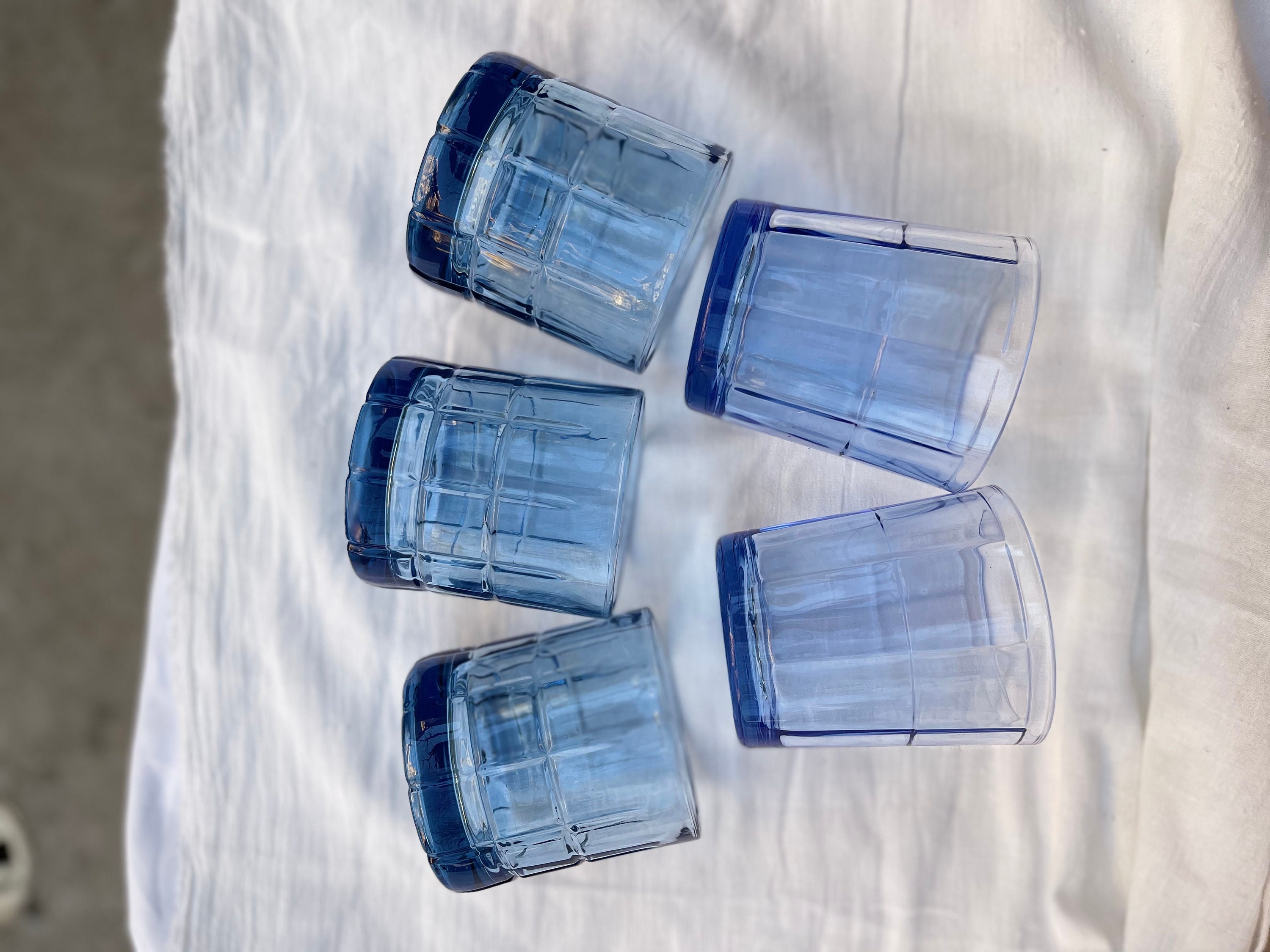 Blue Old Fashion Glassware, Blue Glass, Barware, Drinkware, Water Glass ...