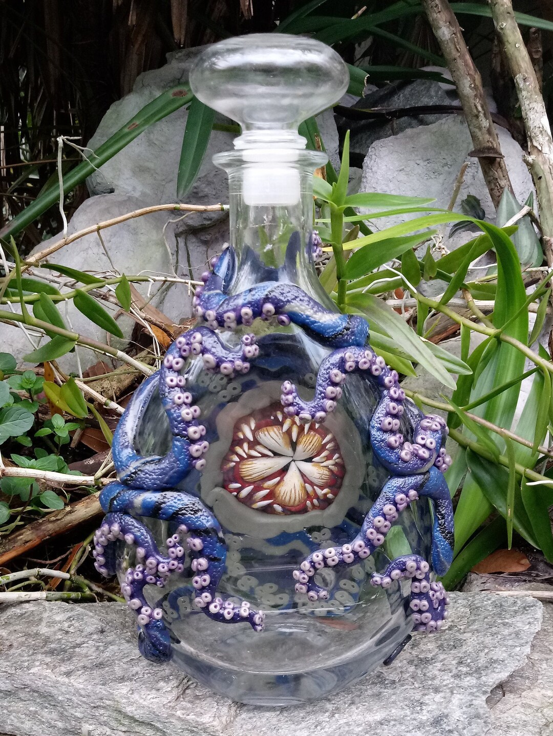 Kraken Decanty, One Eyed Octopus Monster on a Bottle, Ready to Ship ...