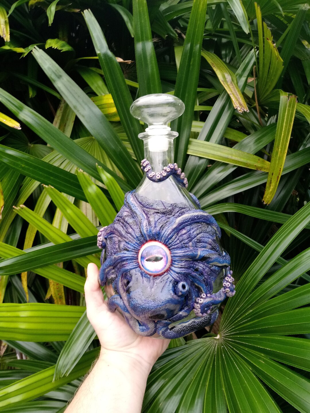 Kraken Decanty, One Eyed Octopus Monster on a Bottle, Ready to Ship ...