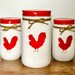Rooster Kitchen Mason Jars / Rooster Kitchen Decor / Farmhouse - Etsy