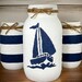 Sailboat Mason Jar Set: Nautical Coastal Home Decor - Etsy