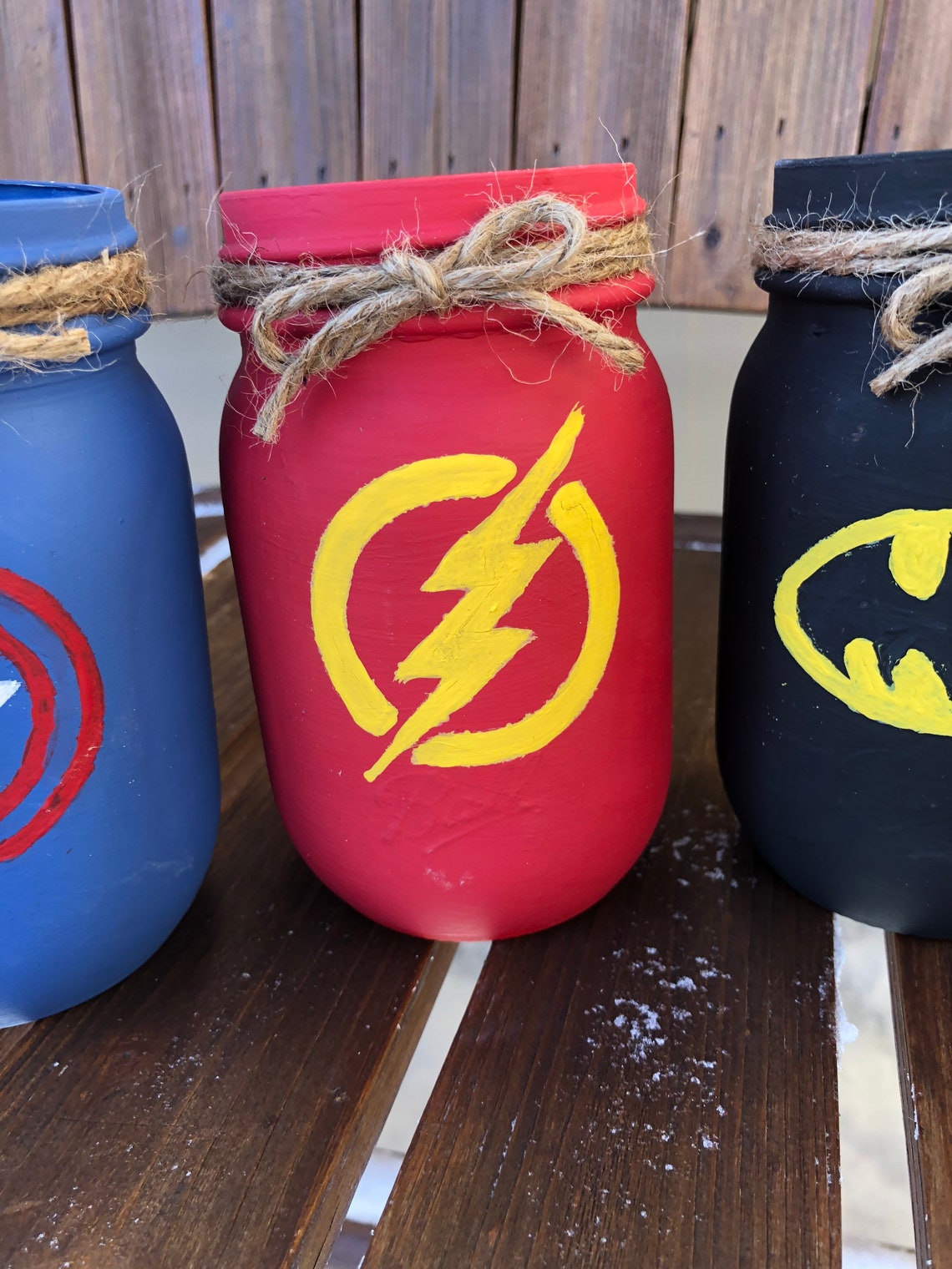 Superhero Mason Jars / Marvel Comic Mason Jars / Super Hero | Etsy