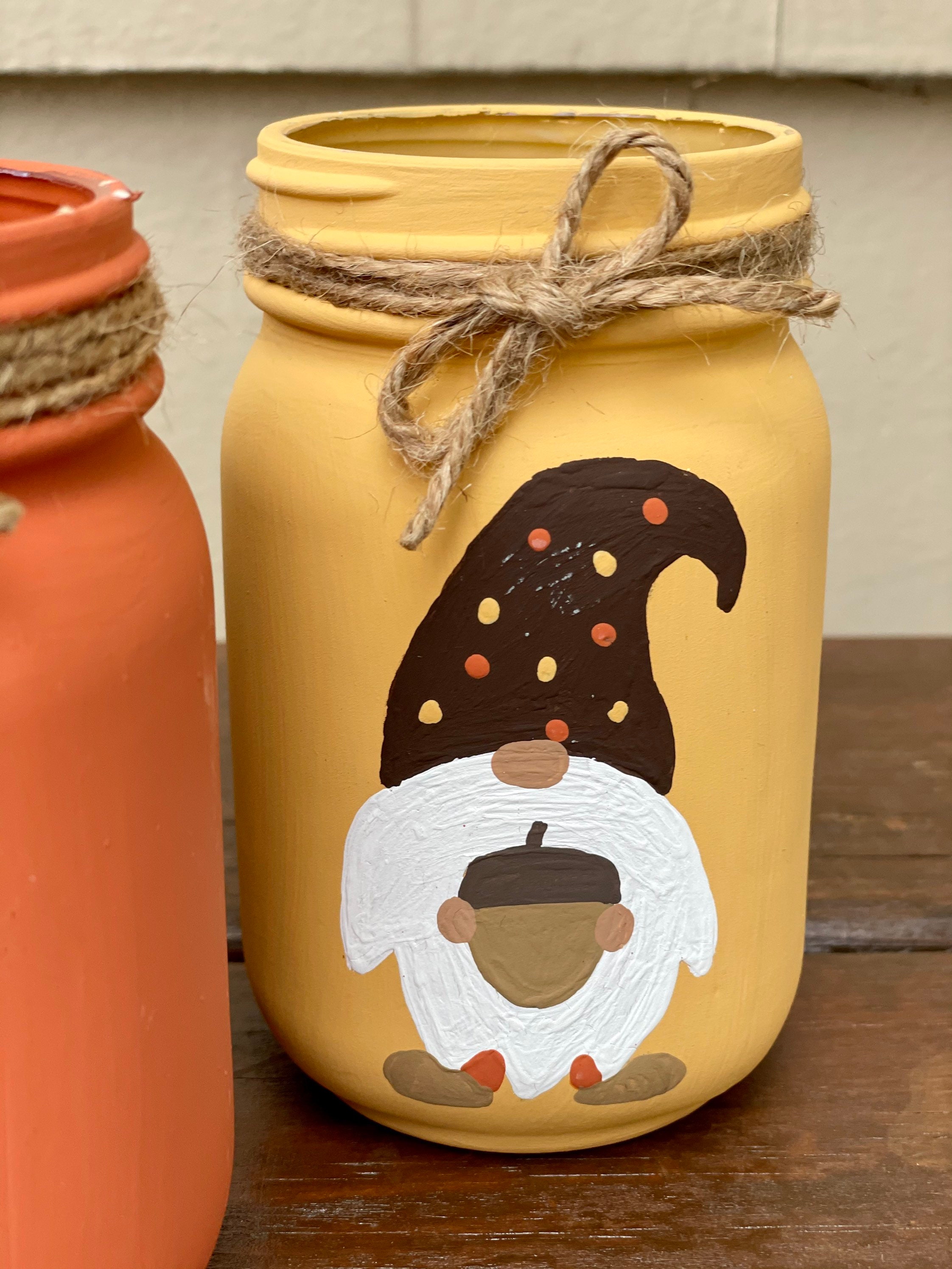 Gnome Fall Mason Jars