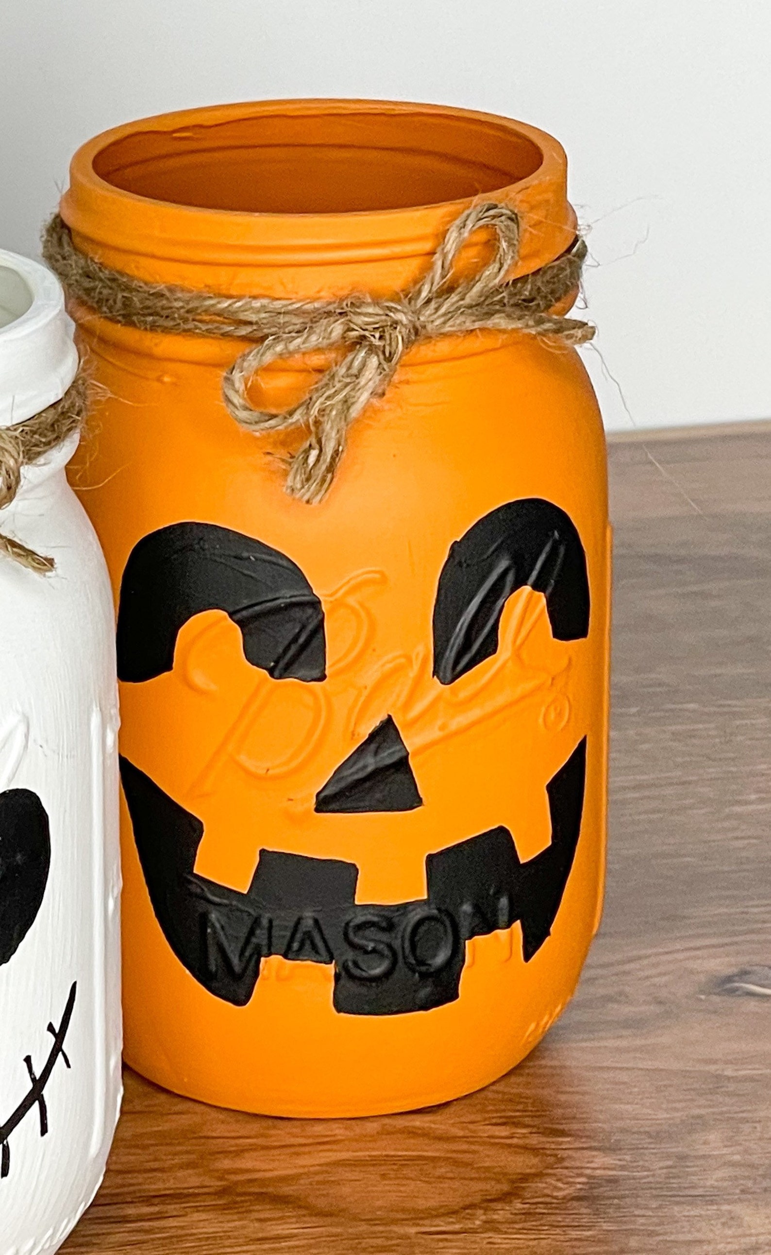 Halloween Monster Mason Jars / Halloween Mason Jars / Painted - Etsy