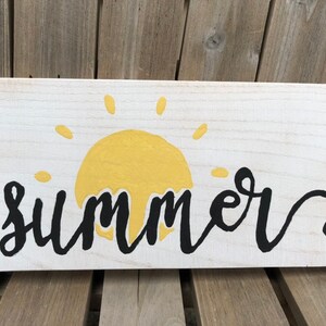 Hello Summer Sign / Summer Wall Sign / Summertime Home Decor - Etsy