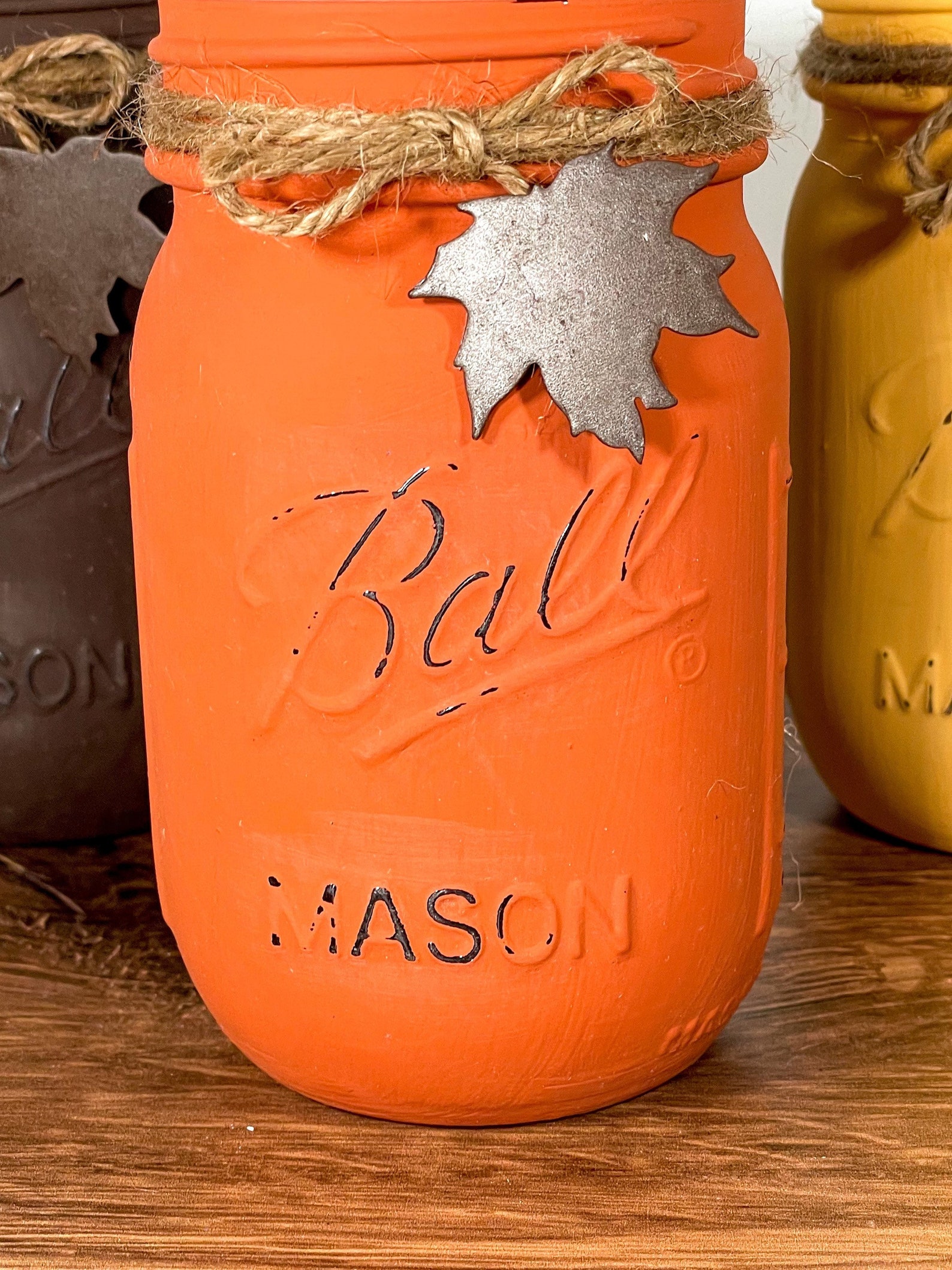 Fall Mason Jars / Fall Centerpiece / Fall Home Decor / Mason - Etsy