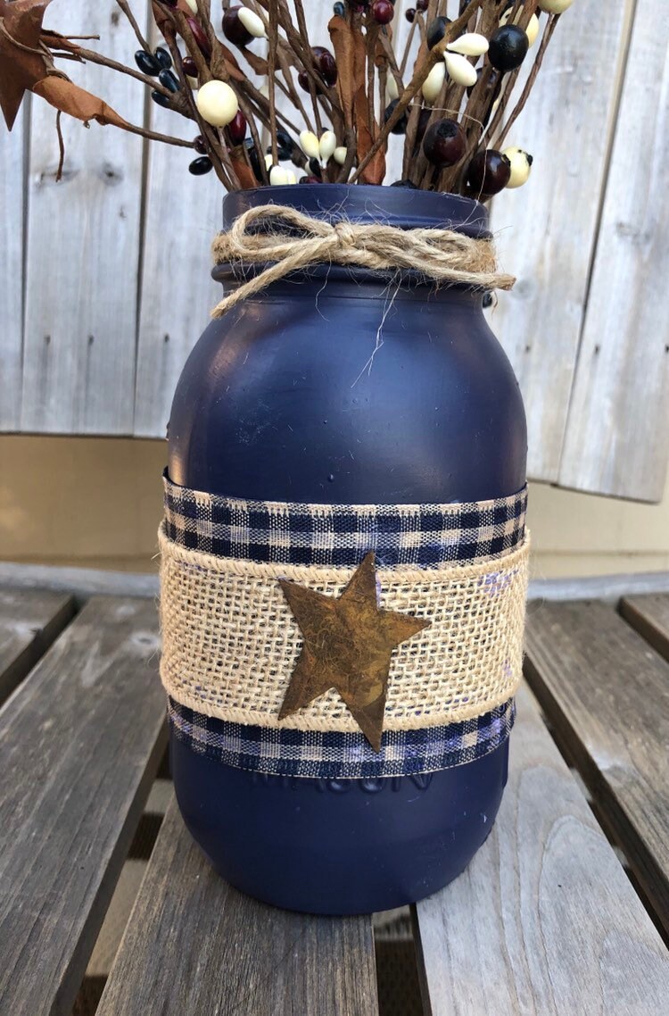 Primitive Star Mason Jar