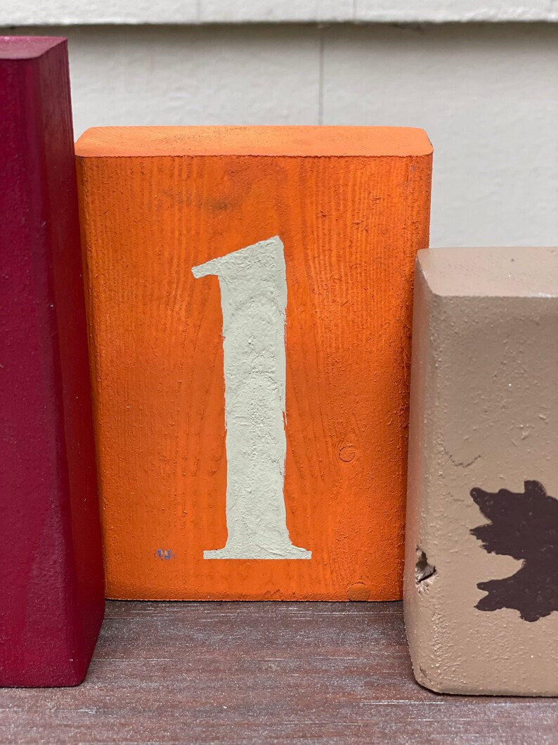 Fall Wood Blocks / Fall Shelf Blocks / Fall Home Decor | Etsy