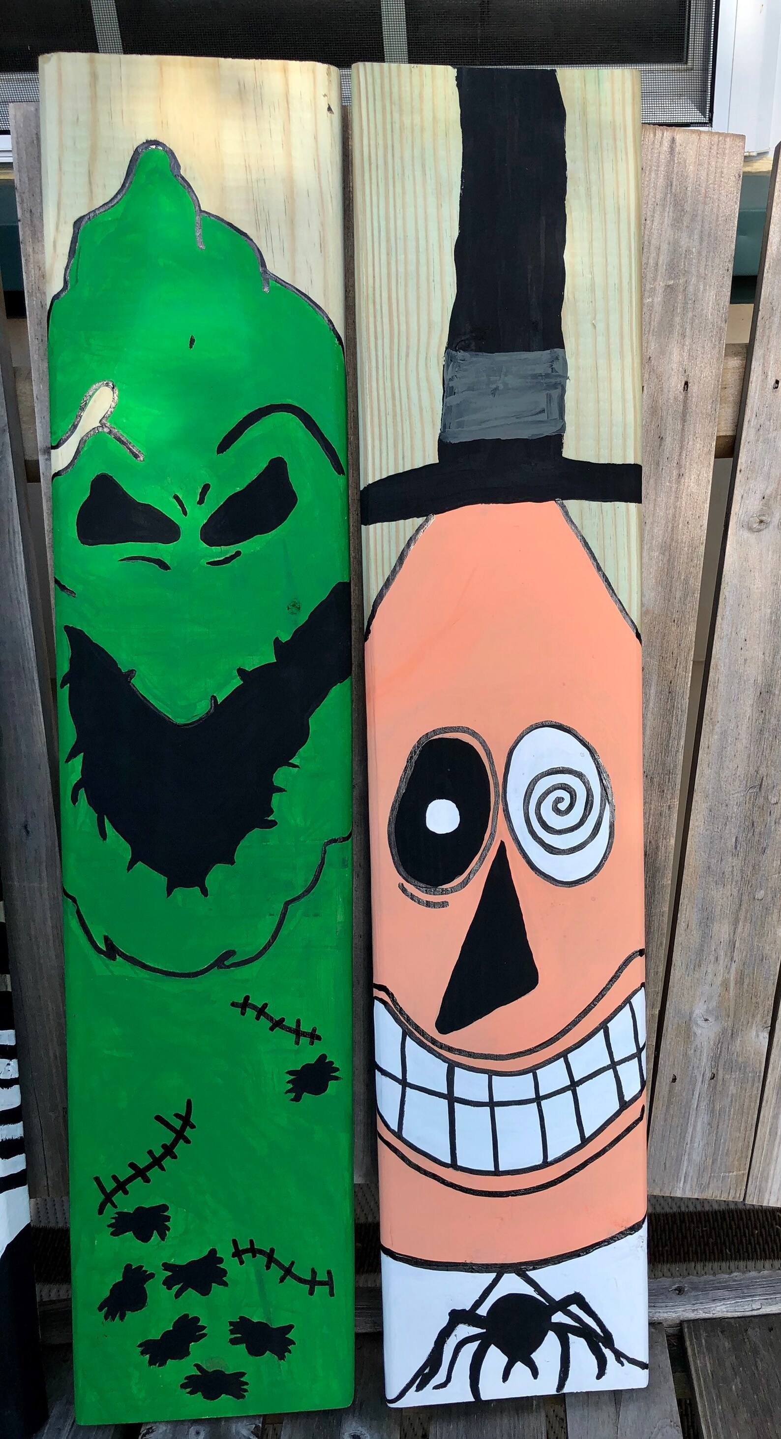 Nightmare Before Christmas Sign Set / Halloween Porch Signs / Jack ...