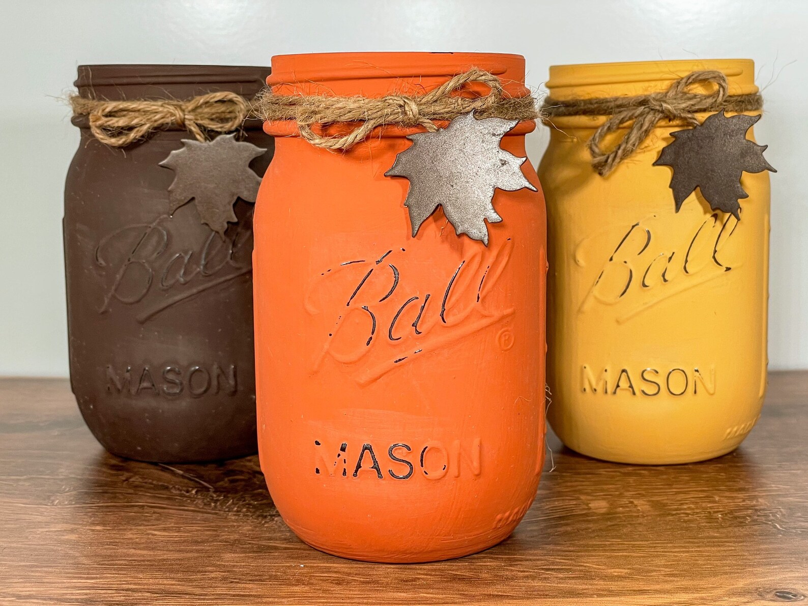 Fall Mason Jars / Fall Centerpiece / Fall Home Decor / Mason - Etsy