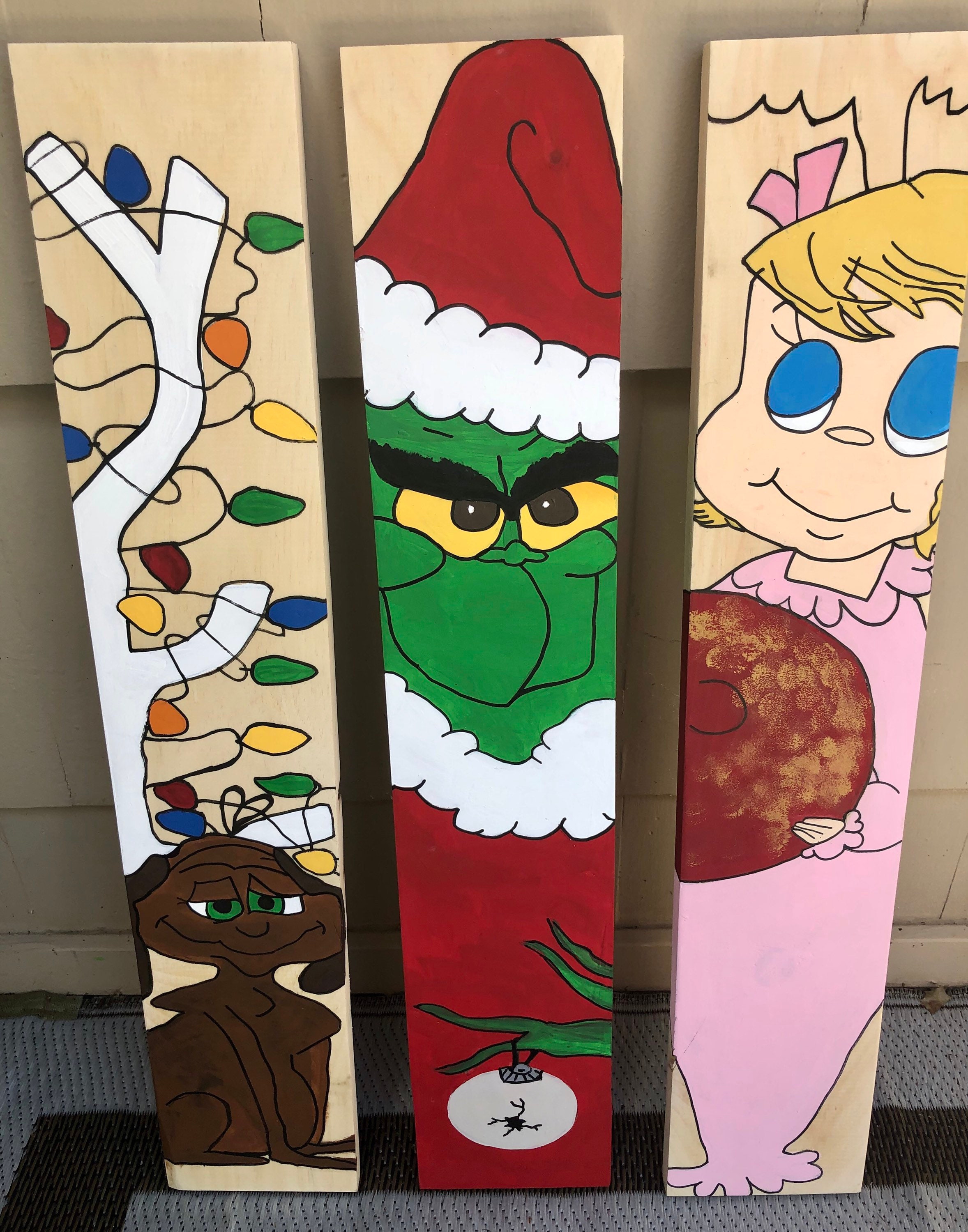 Christmas Grinch Sign Set