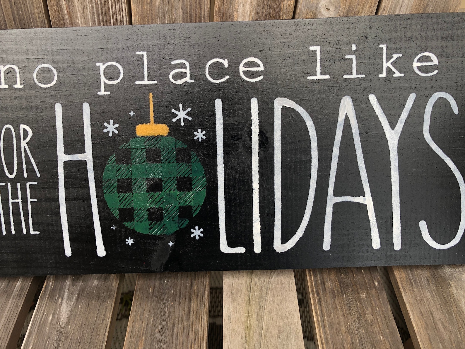 Christmas Home for the Holidays Sign / Buffalo Plaid Christmas | Etsy