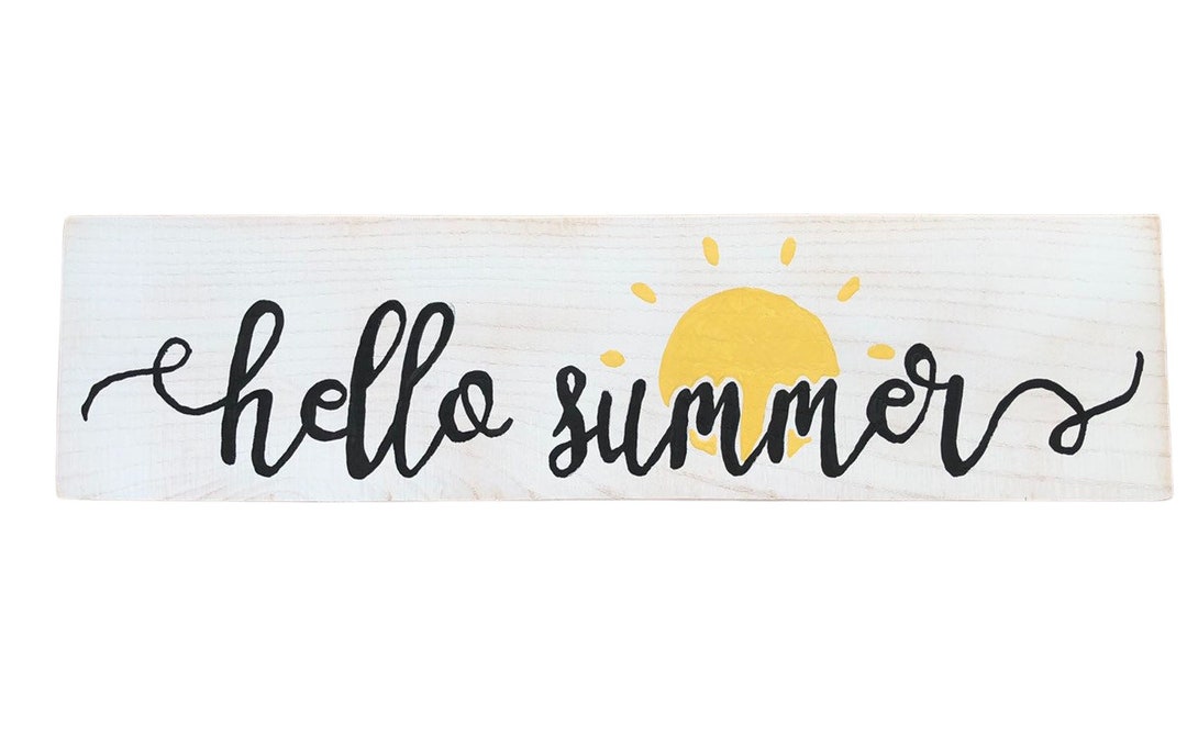 Hello Summer Sign / Summer Wall Sign / Summertime Home Decor - Etsy