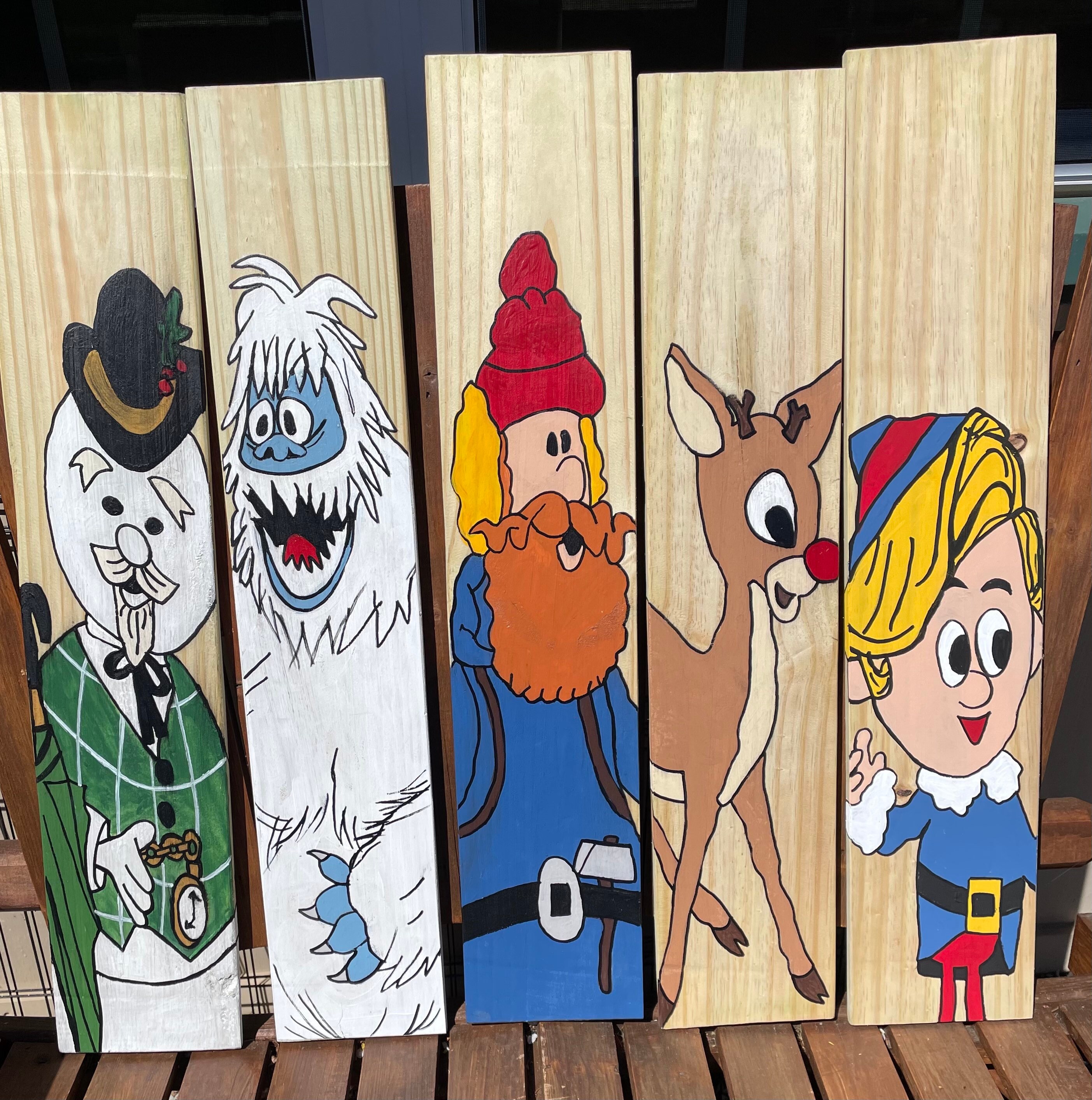 Christmas Rudolph Sign Set / Rudolph Sign / Christmas Porch - Etsy
