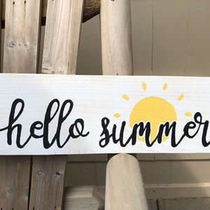 Hello Summer Sign / Summer Wall Sign / Summertime Home Decor - Etsy