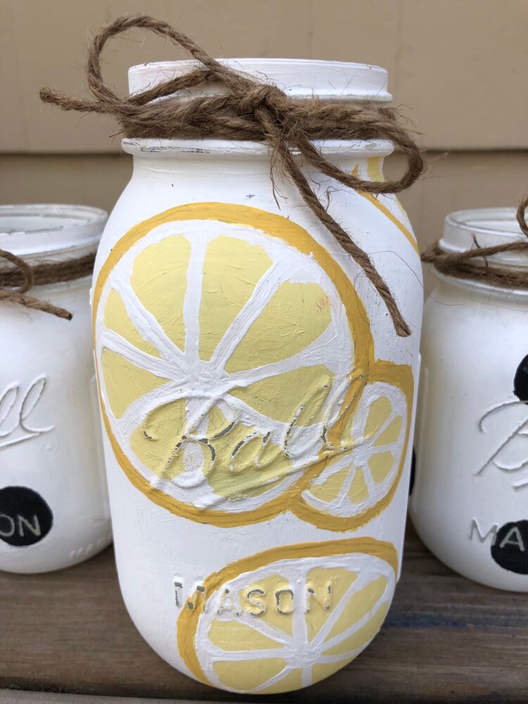 Lemon Kitchen Mason Jars