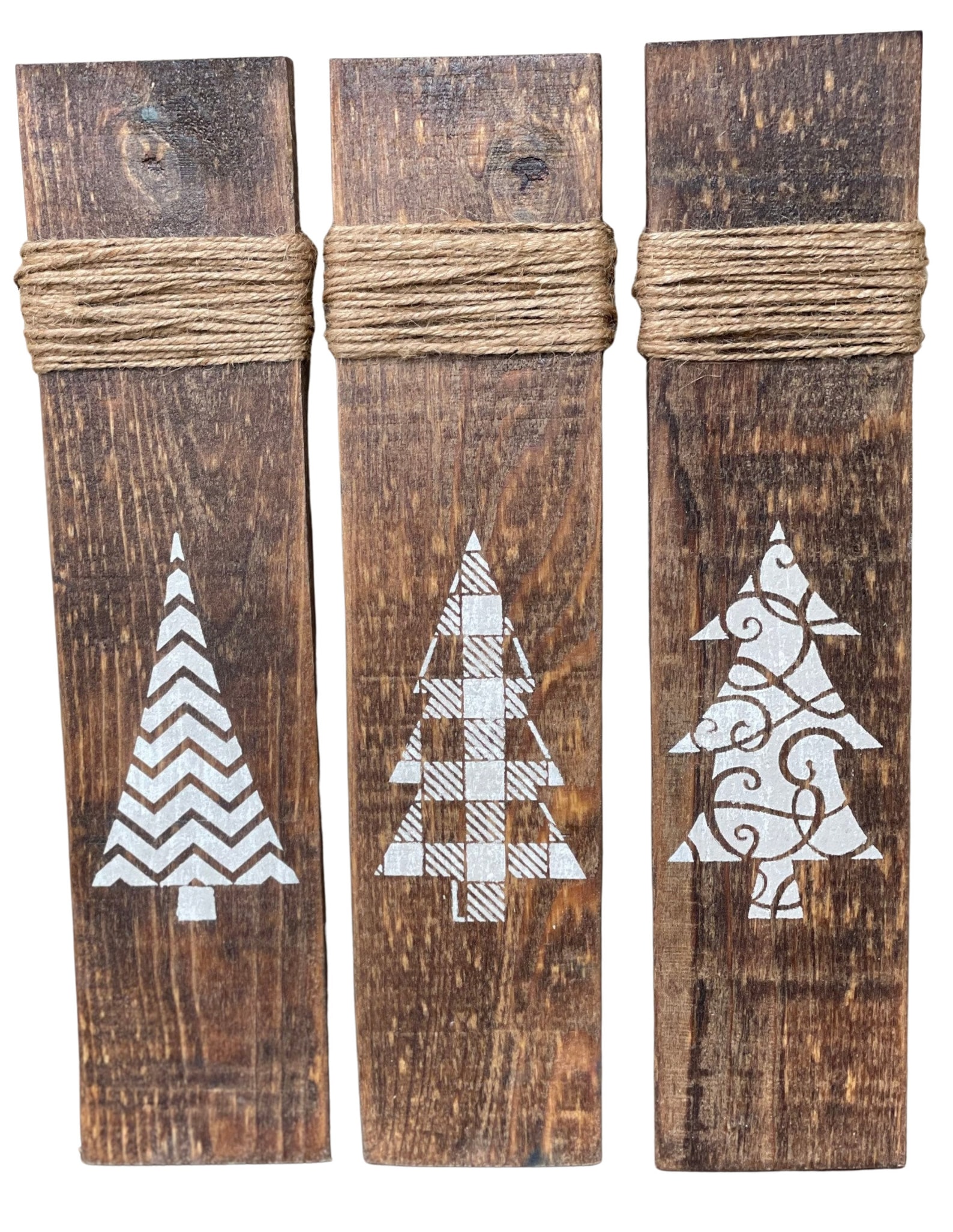 Rustic Christmas Tree Signs / Rustic Christmas Decor / - Etsy
