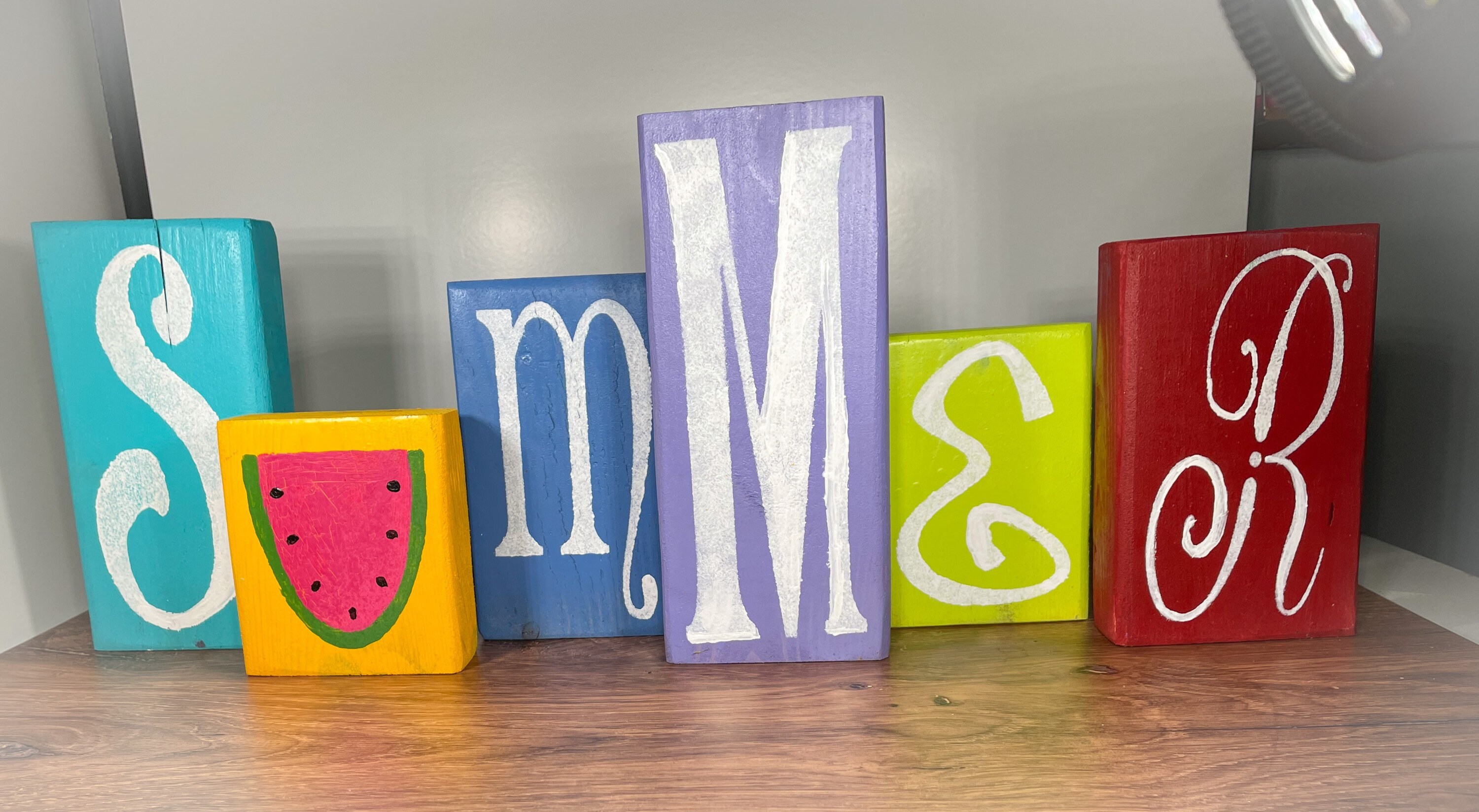 Summer Wood Blocks / Summer Word Blocks / Summer Home Decor / | Etsy