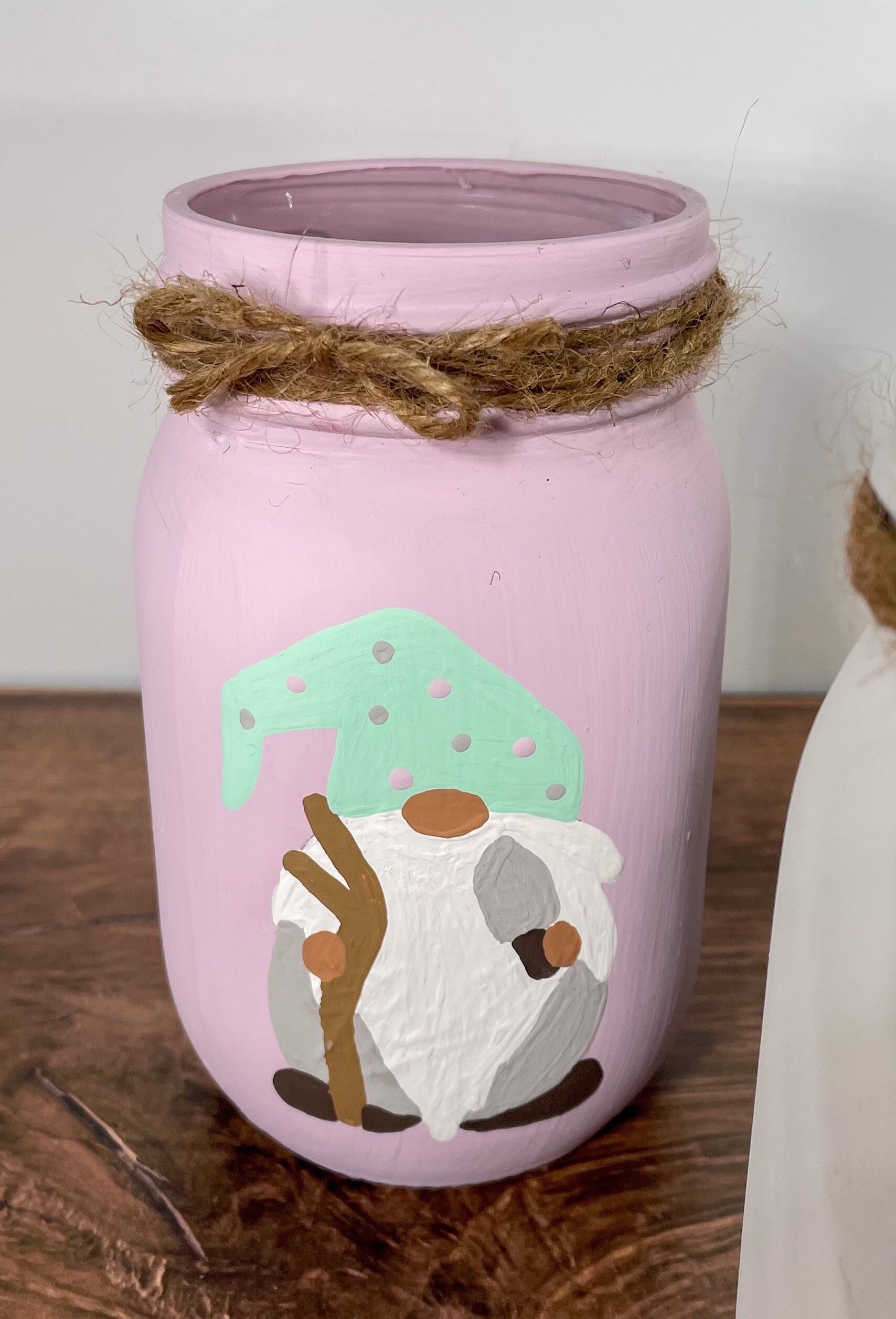 Gnome Spring Mason Jars / Gnome Mason Jars / Spring Decor / | Etsy