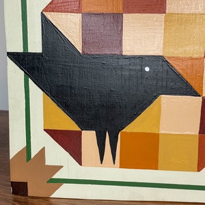 BARN QUILT Primitive Crow & Pumpkin | Wooden Barn Quilt | Wood Barn ...