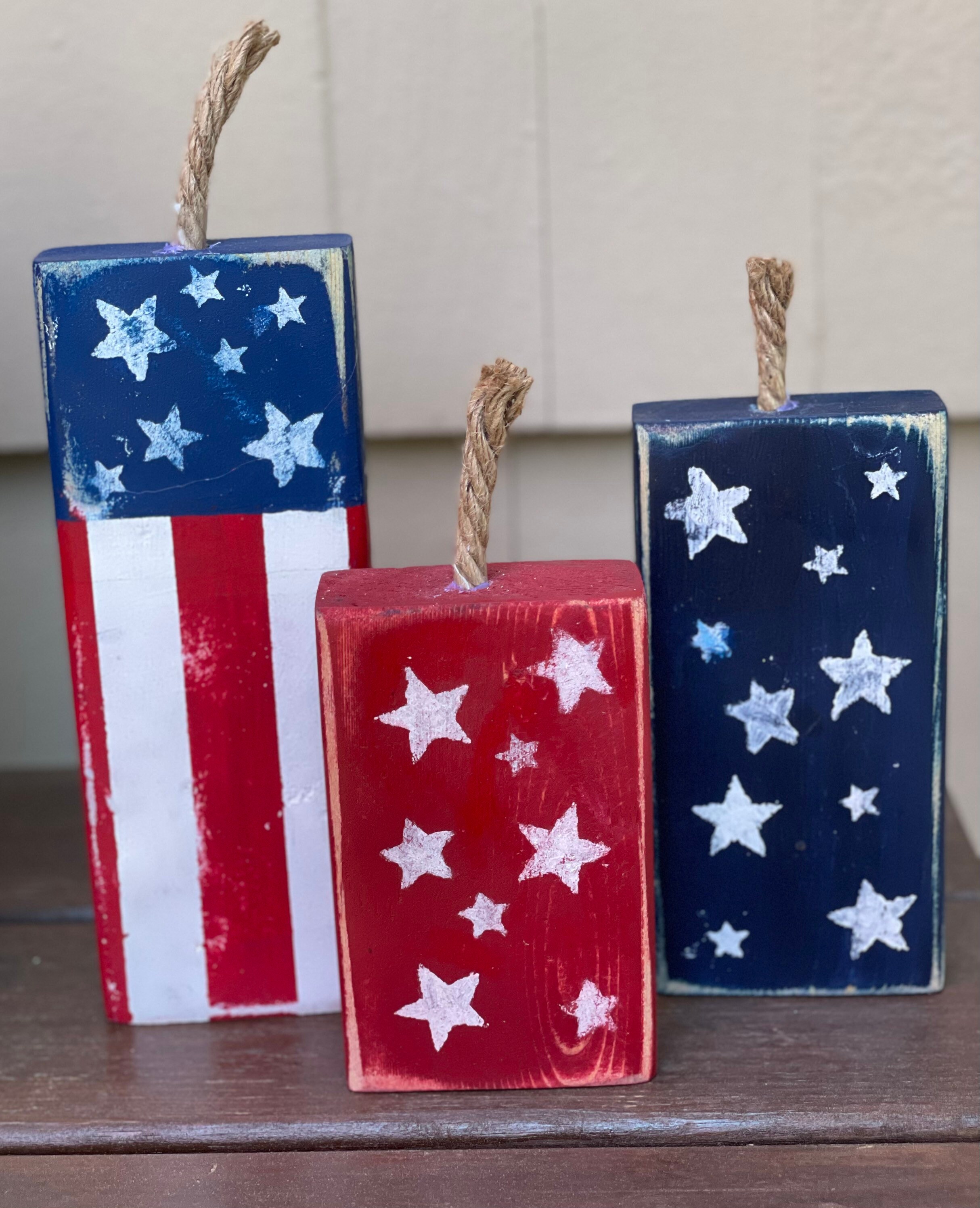 American Firecracker Wooden Blocks