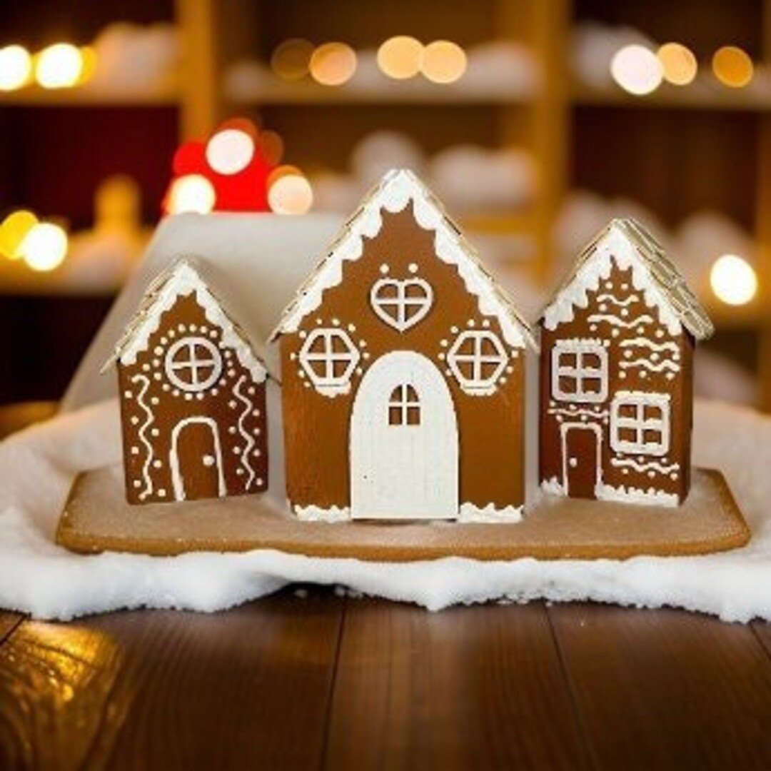 Gingerbread House Wood Blocks / Gingerbread Houses / Christmas Home ...