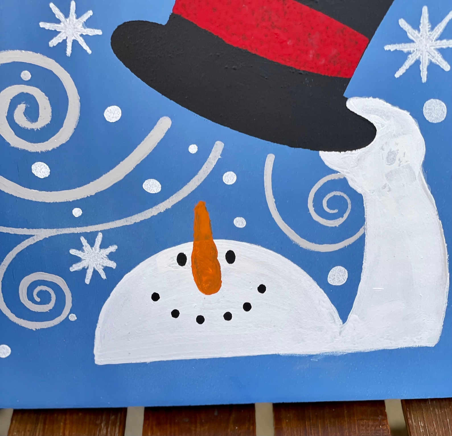 Snowman Christmas Sign / Frosty the Snowman Sign / Christmas - Etsy