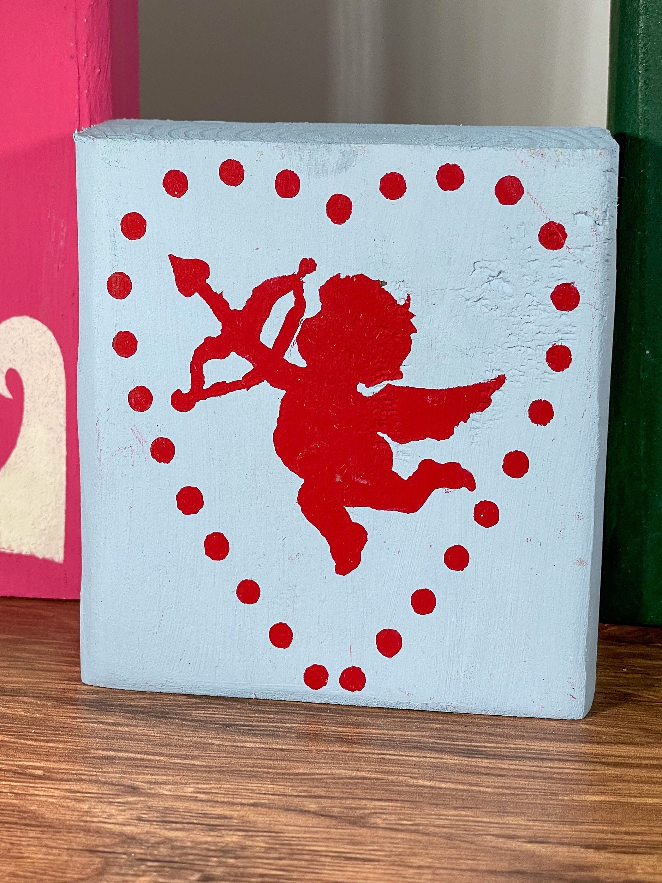 Love Wood Blocks / Valentines Day Blocks / Valentines Decor | Etsy