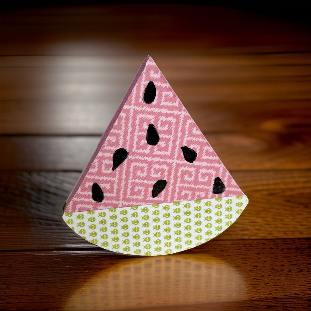 Watermelon Wood Cutouts / Watermelon Decor / Watermelon Wood Blocks ...
