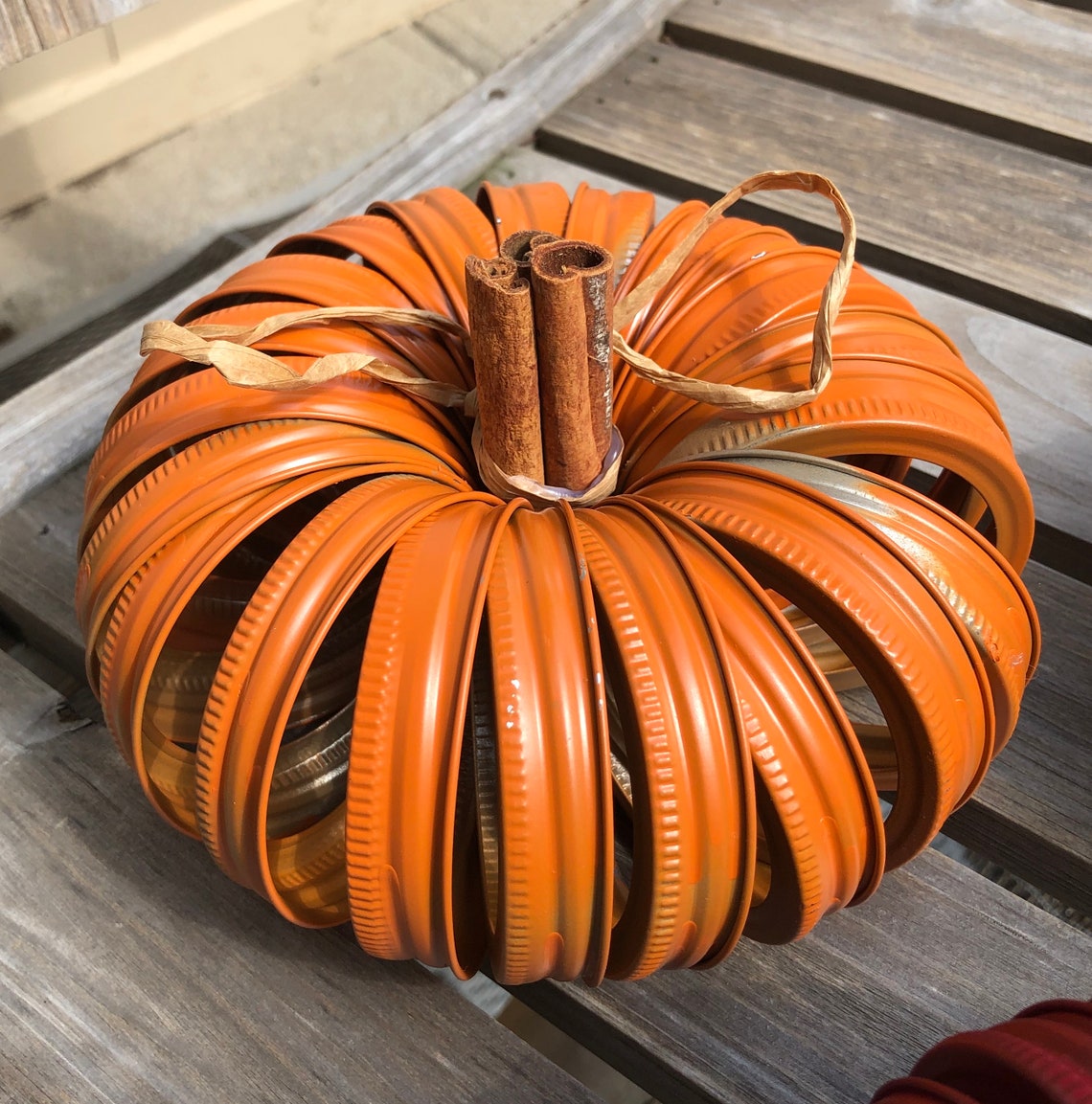 Mason Jar Ring Pumpkins / Canning Jar Ring Pumpkin / Pumpkin - Etsy