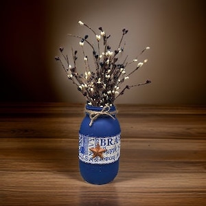 Military Mason Jars / Mason Jar Centerpiece / Military Veteran Gift ...