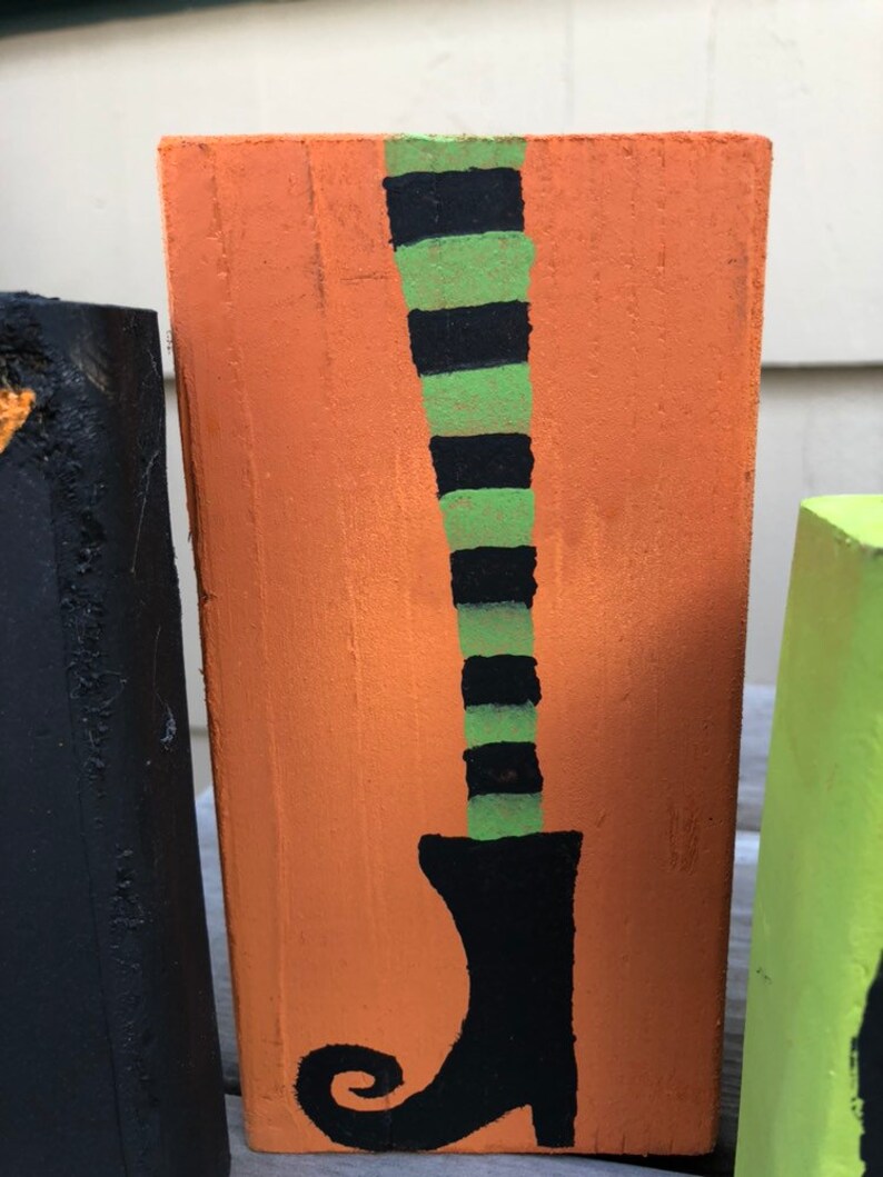 Wicked Halloween Blocks / Wicked Wood Blocks / Halloween Home - Etsy