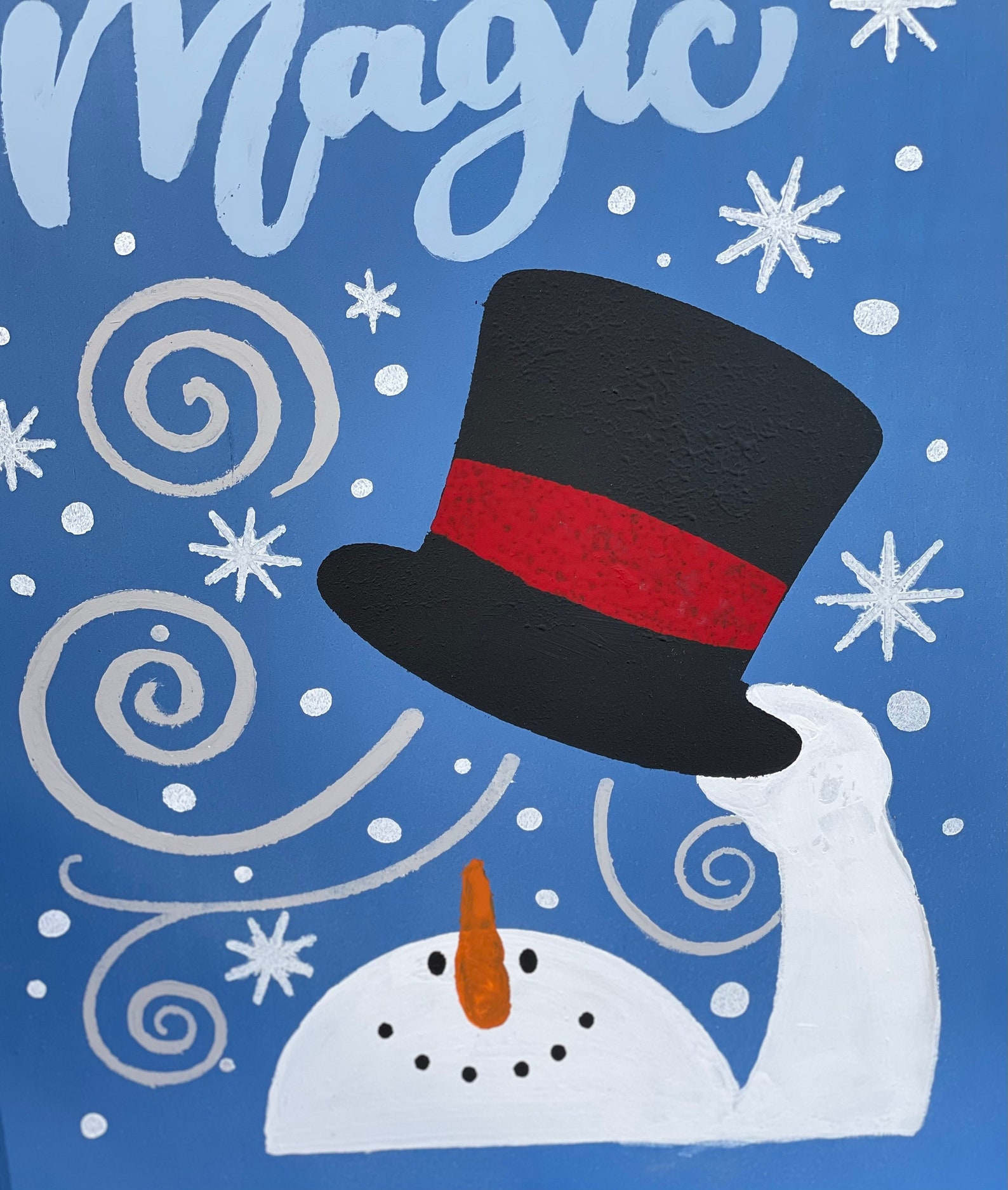 Snowman Christmas Sign / Frosty the Snowman Sign / Christmas - Etsy