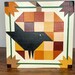 BARN QUILT Primitive Crow & Pumpkin Wooden Barn Quilt Wood - Etsy