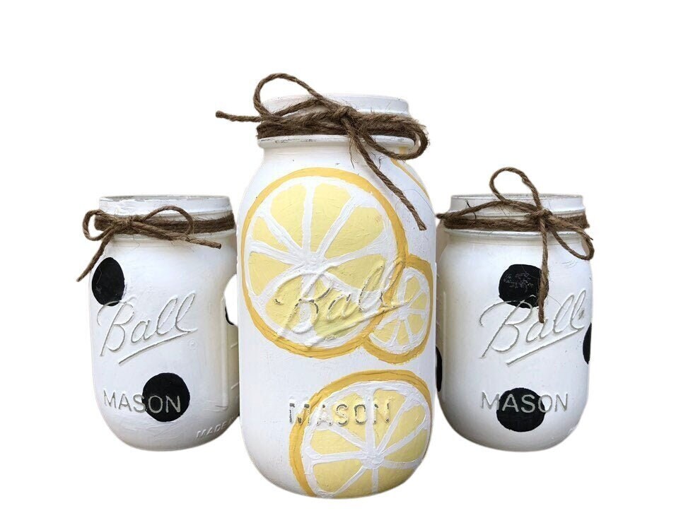Lemon Kitchen Mason Jars