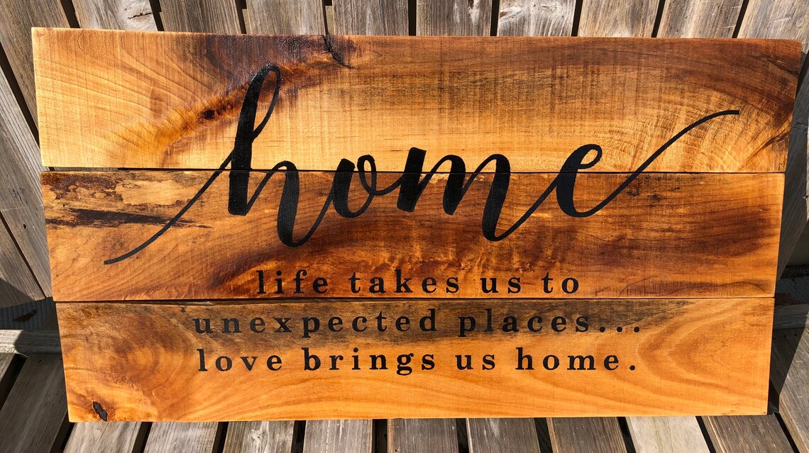 Rustic Home Sign / Home Wall Sign/ Rustic Home Decor | Etsy