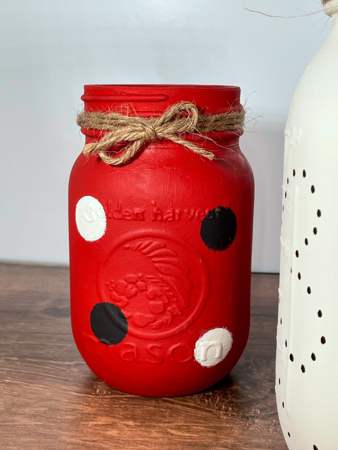 Ladybug Mason Jars / Mason Jar Centerpiece / Ladybug Decor / | Etsy