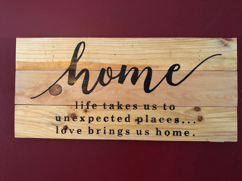 Ród letrero de casa / Letrero de pared del hogar / Decoración - Etsy España