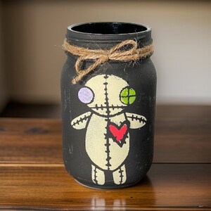 Voodoo Doll Mason Jars / Poppet Doll Mason Jars / Halloween Decor ...