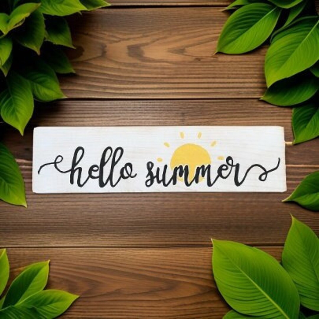 Hello Summer Sign / Summer Wall Sign / Summertime Home Decor - Etsy