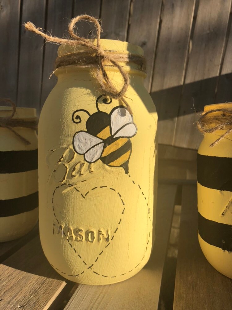 Bumble Bee Mason Jars