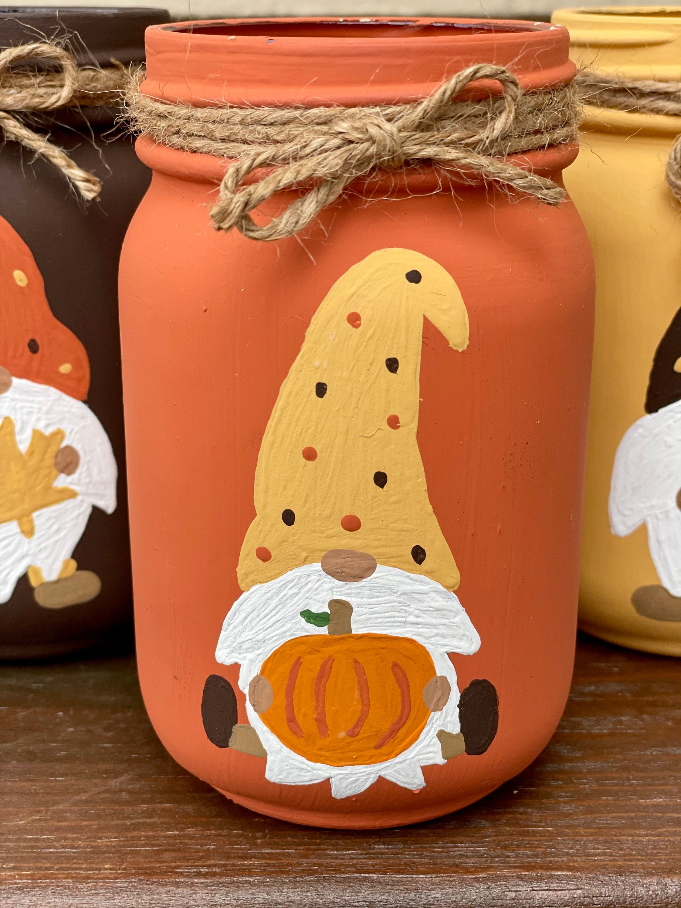 Gnome Fall Mason Jars