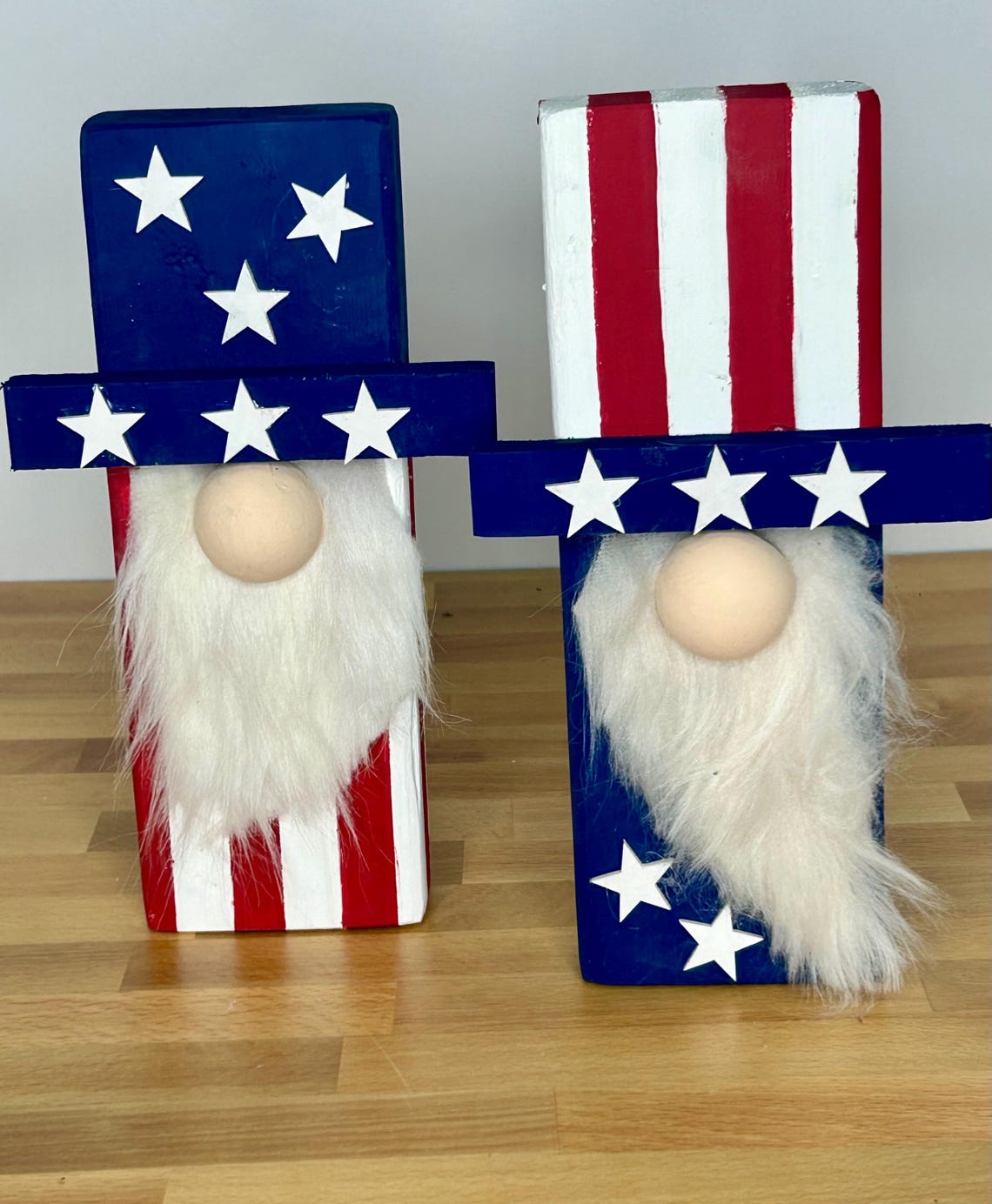 Americana Gnome Wood Blocks / Gnome Blocks / Gnome Home Decor - Etsy