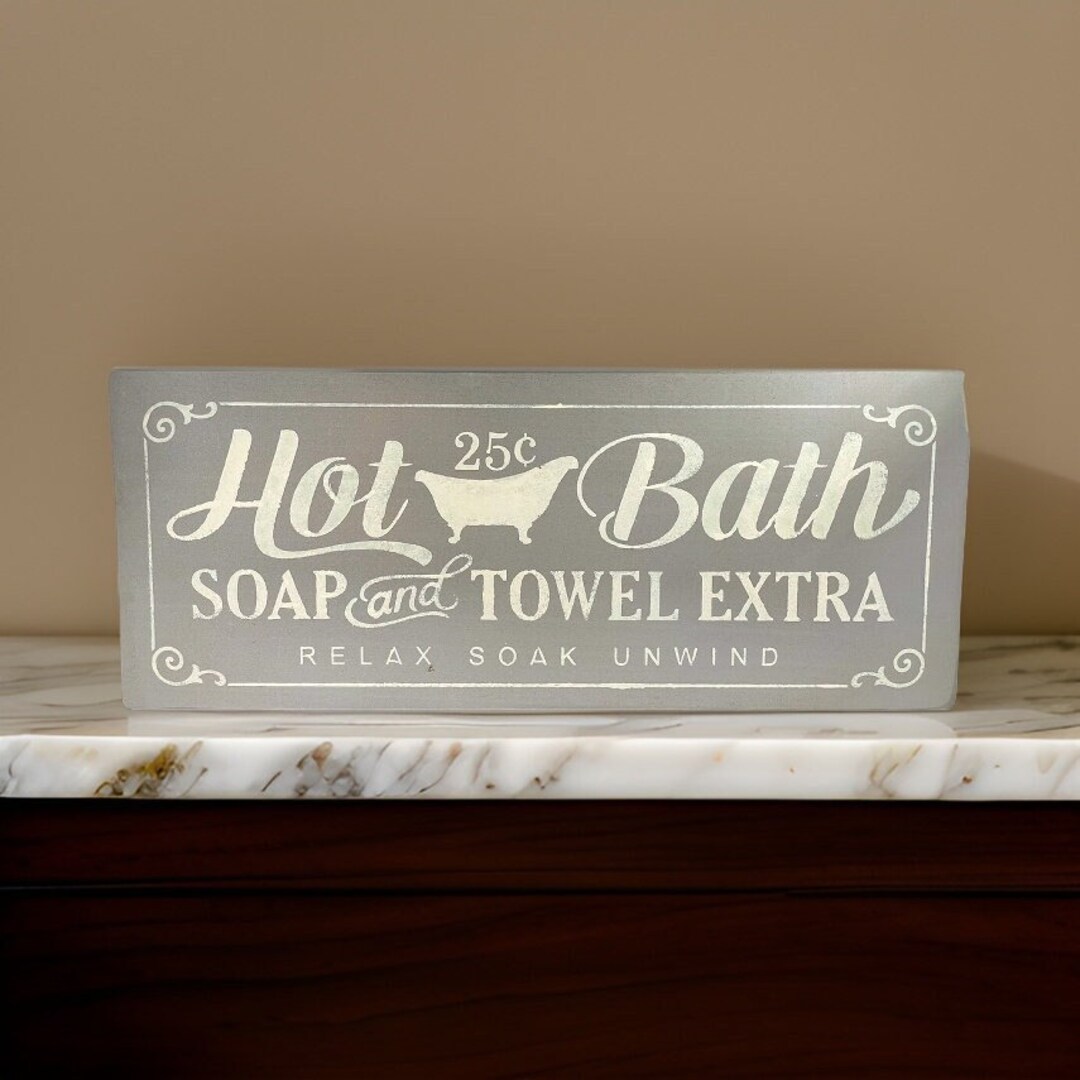 Farmhouse Bathroom Sign / Bath Sign / Bathroom Sign / Bathroom Decor - Etsy