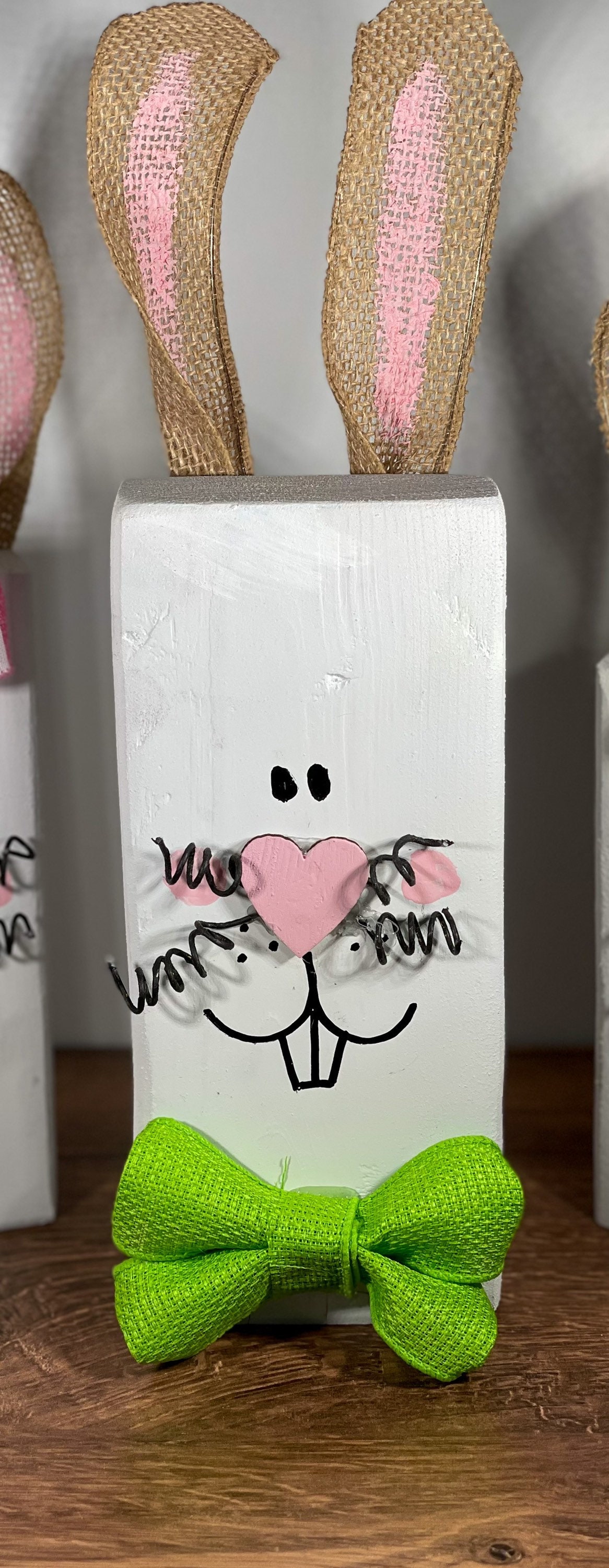 Bunny Wood Blocks / Easter Bunny Wood Blocks / Easter Decor / | Etsy