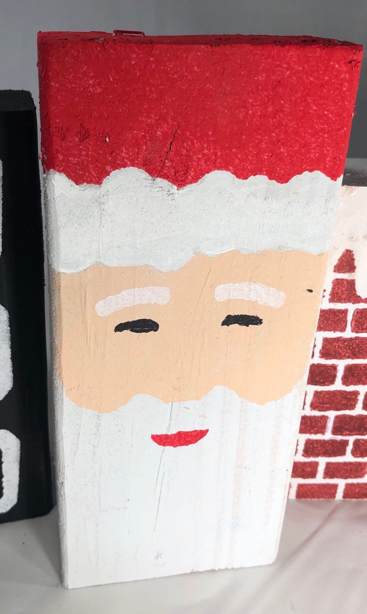 Christmas Santa Wood Blocks